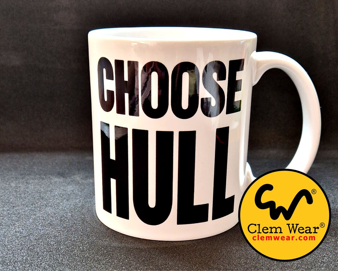 Choose Hull Mug Cup by Clem Wear Handmade Funny Yorkshire Wham Music ...