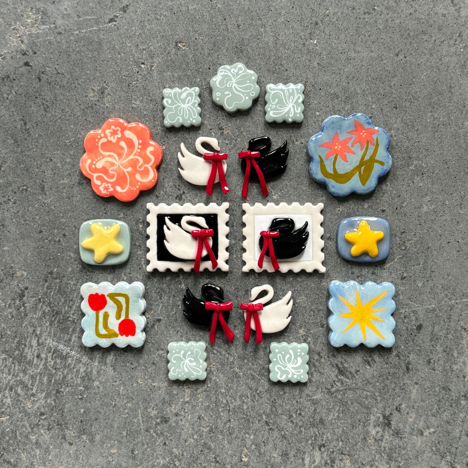 Abstract Magnets - Etsy