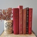 Vintage Red Book Stack. Old Red Book Set. Red Book Decor, Staging Books ...