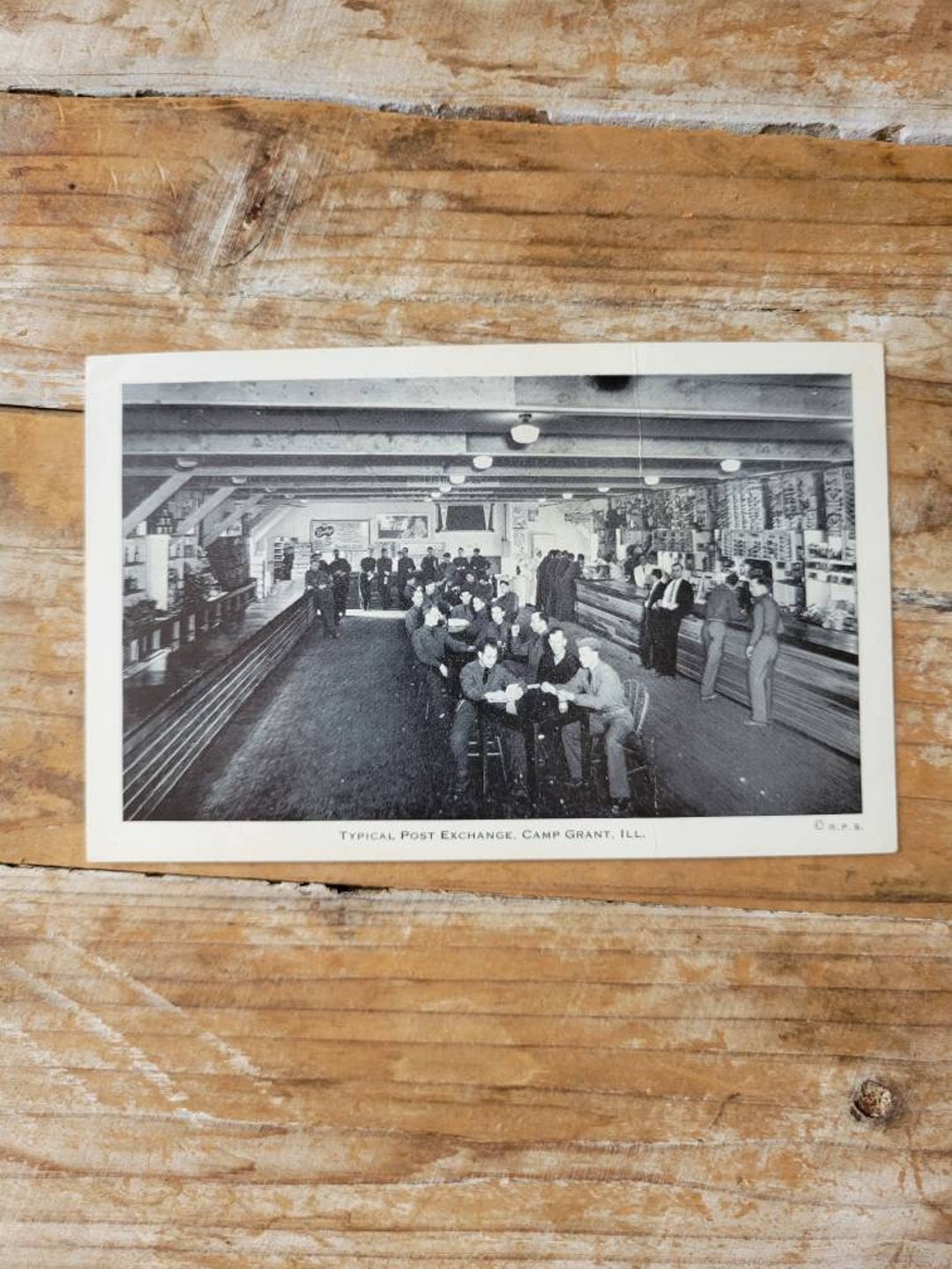 Vintage Typical Post Exchange, Camp Grant Illinois Post Card. Old World ...