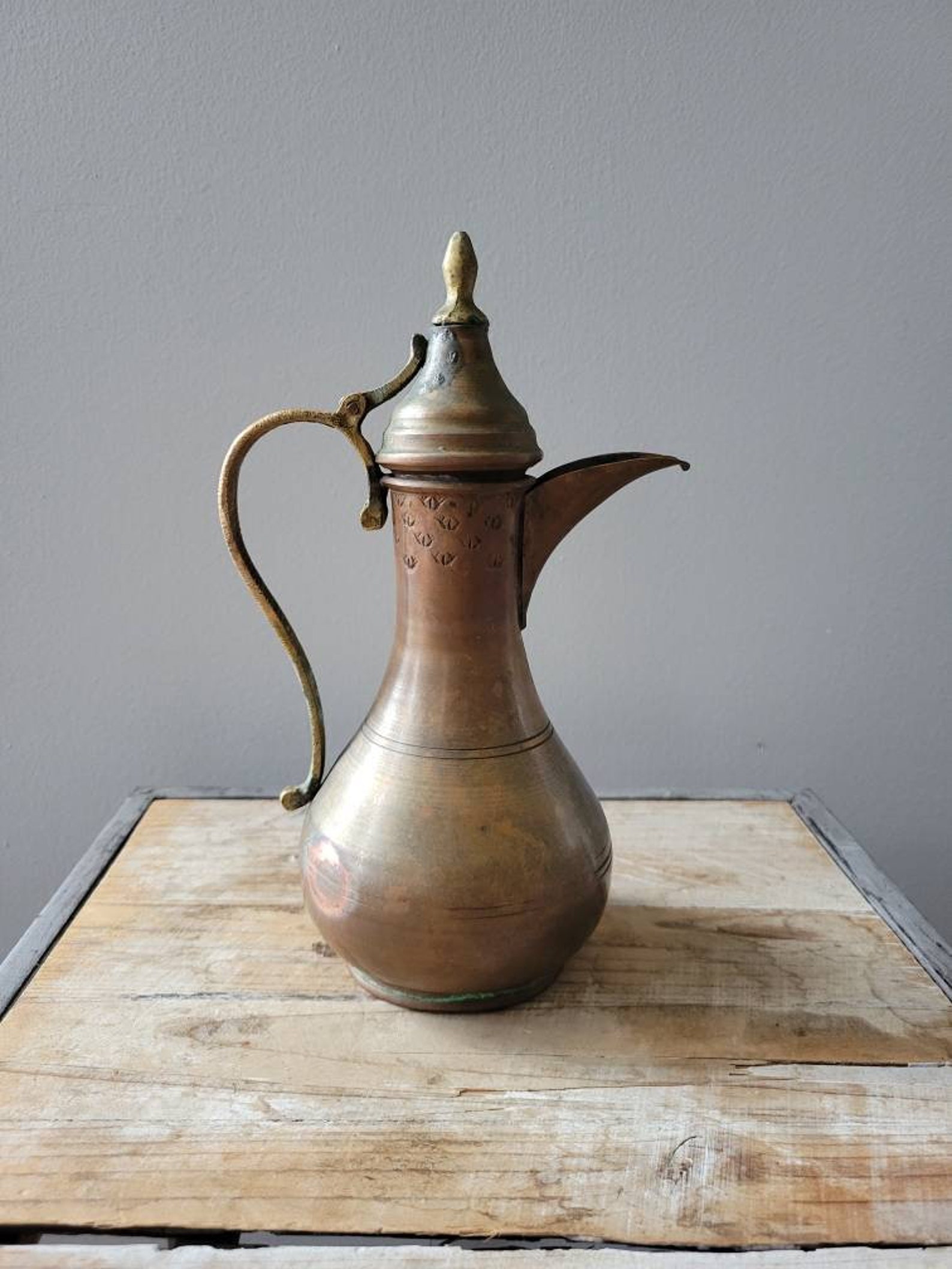 Vintage Brass Turkish Ewer. Old Made in Turkey Copper Water - Etsy