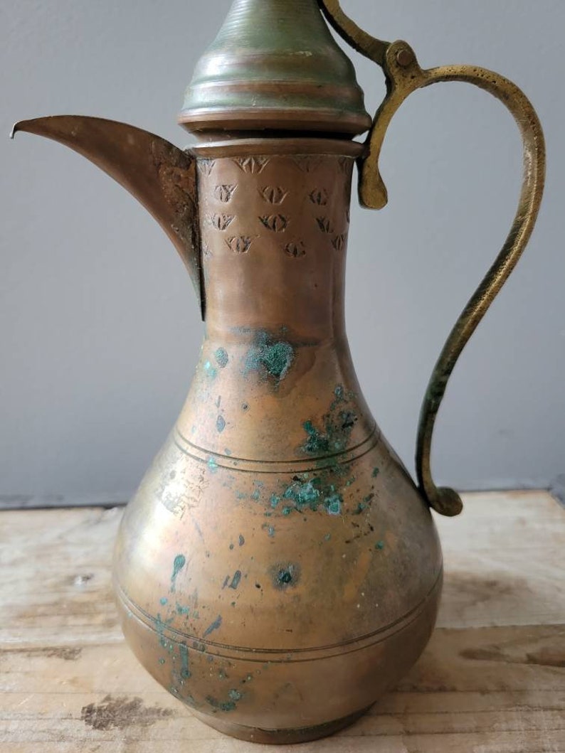 Vintage Brass Turkish Ewer. Old Made in Turkey Copper Water - Etsy