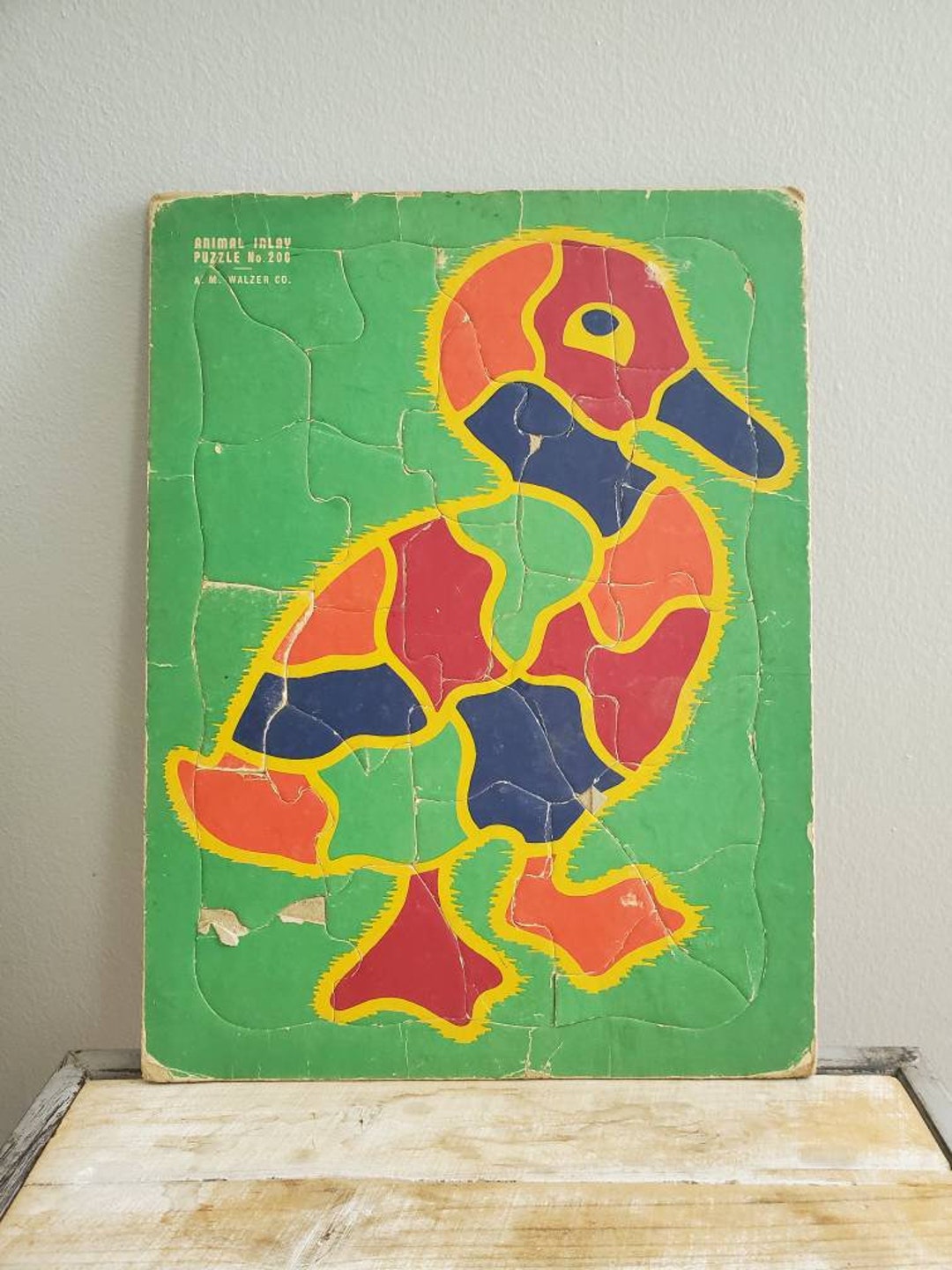 Vintage Children's Inlay Duck Puzzle. Old Animal Inlay Puzzle NO. 200 A ...