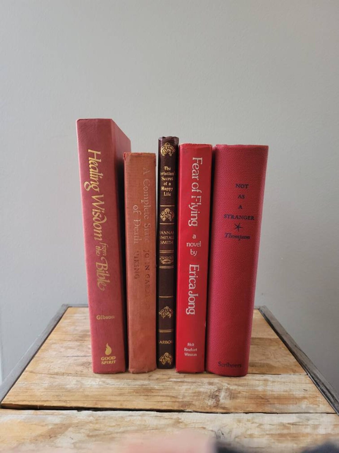 Vintage Red Book Stack. Old Red Book Set. Red Book Decor - Etsy