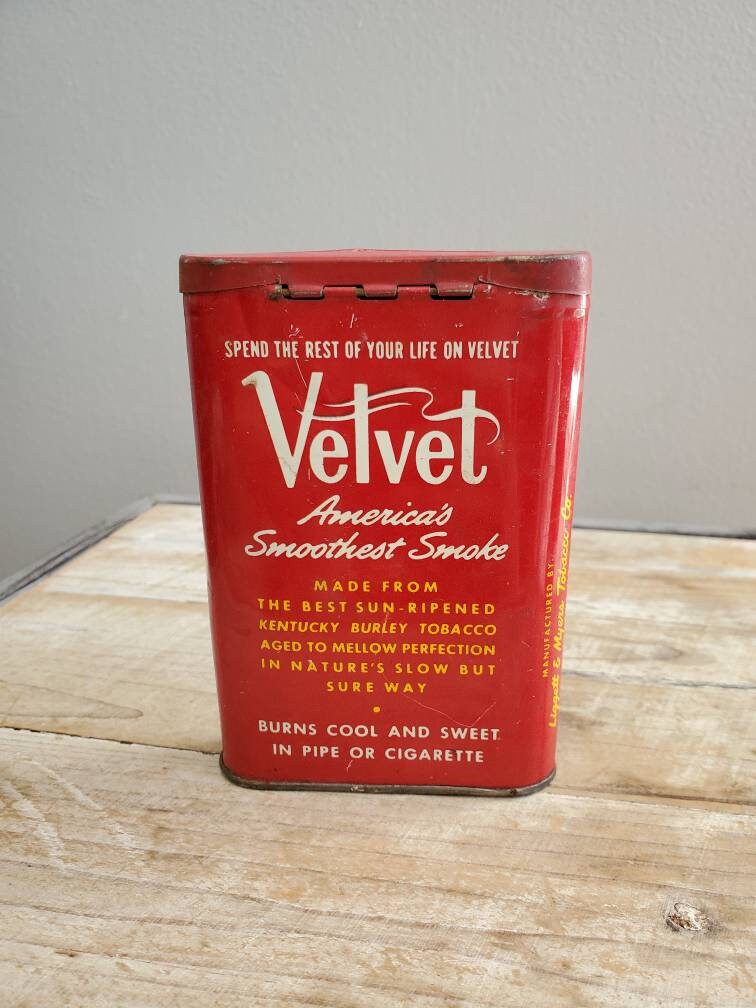 Vintage Velvet Cigarette and Pipe Tobacco. Tobacco - Etsy