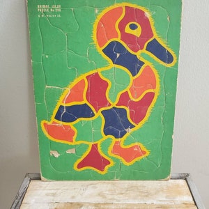 Vintage Children's Inlay Duck Puzzle. Old Animal Inlay Puzzle NO. 200 A ...
