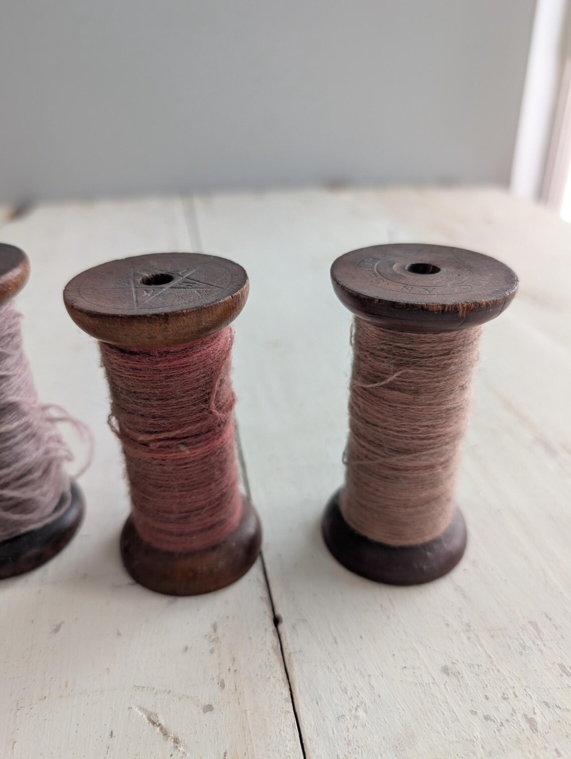 Vintage Textile Wood Spools. Old Vintage Industrial Wooden Spools. - Etsy