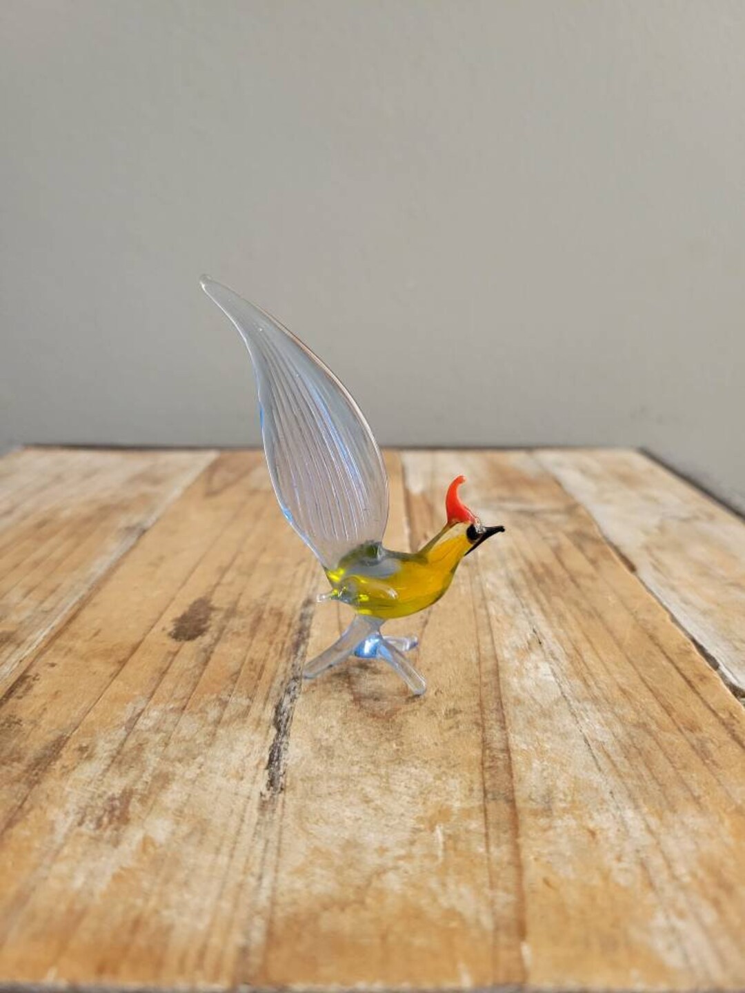 Vintage Blown Glass Bird Figurine. Old Bird Collectible. Knick Knack ...