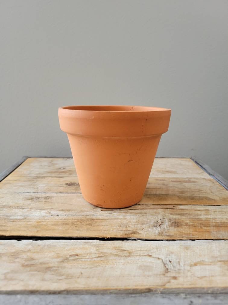 Vintage 3 Inch Terracotta Clay Pot. Old Clay Flower Pot. - Etsy