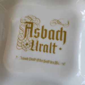 Vintage Asbach Uralt Brandy Glass Ashtray. Old Memorabilia Ash Tray ...
