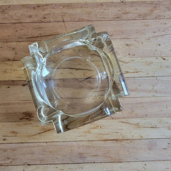 Square Glass Ashtray - Etsy
