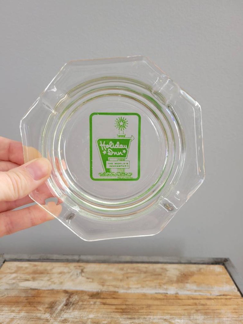 Vintage Holiday Inn Glass Ashtray. Old Hotel Memorabilia Ash - Etsy