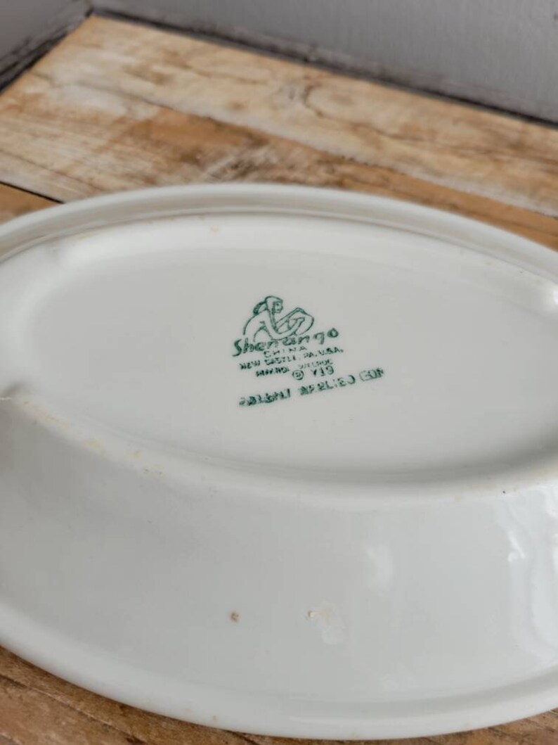 Vintage Shanghai China Green Rim Platter. Old Restaurantware - Etsy