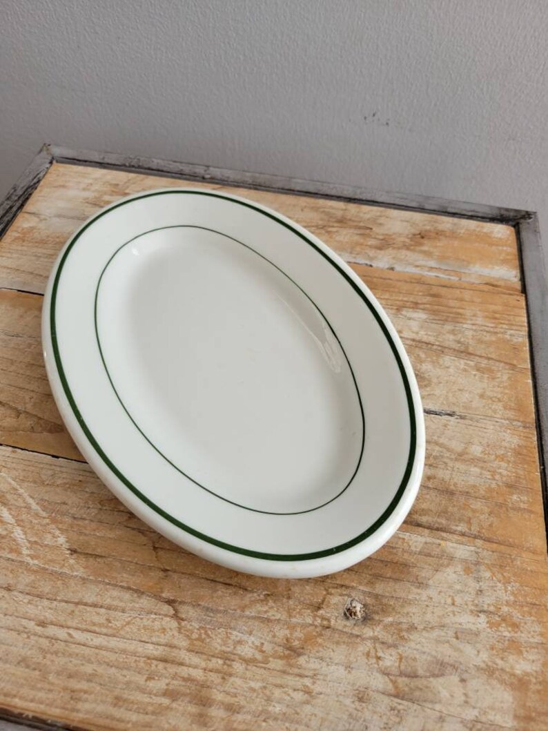 Vintage Shanghai China Green Rim Platter. Old Restaurantware - Etsy