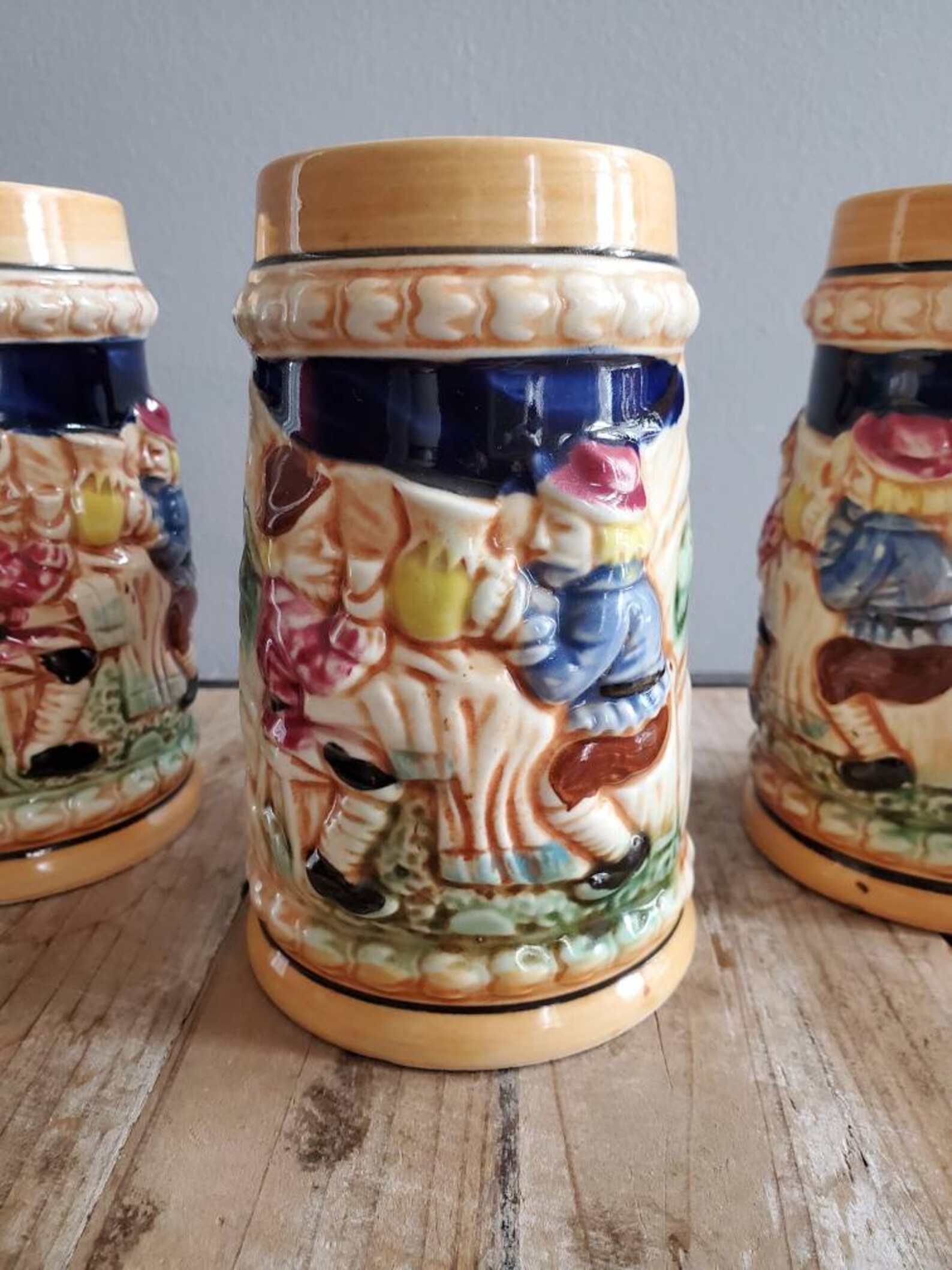 Vintage Set of 3 Made in Japan Beer Steins. Old Beer Mugs. Antique ...