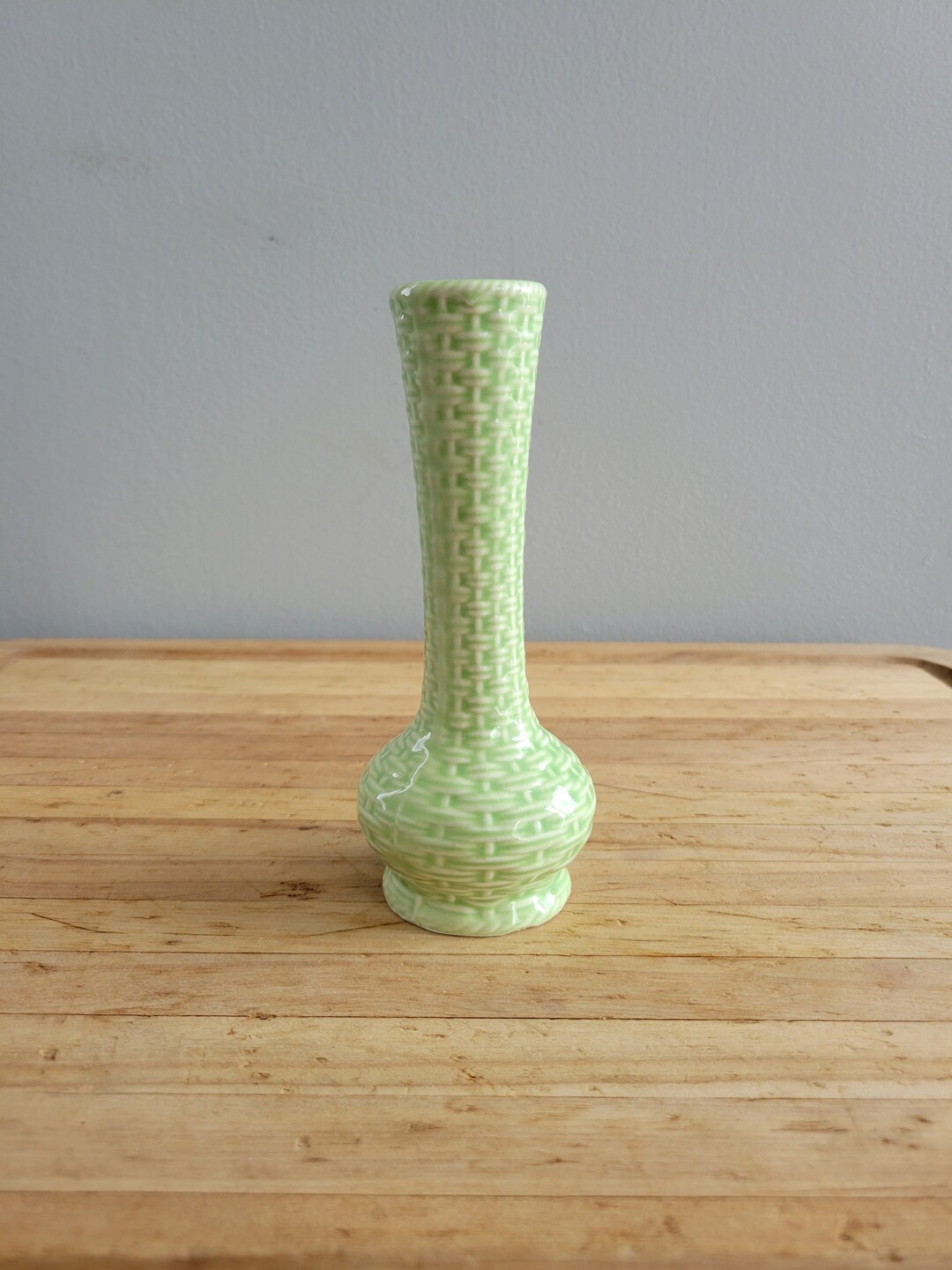 Vintage Green Made in Japan Vase. - Etsy