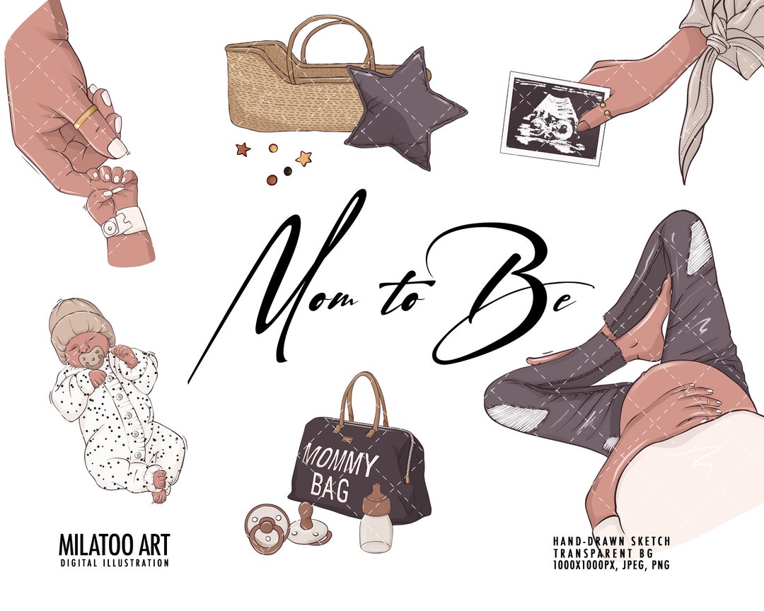 Mom to Be Clipart Motherhood Illustration Baby Expecting Png, Mommy to ...