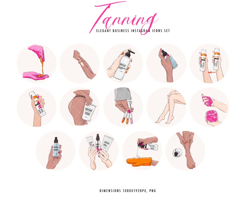 Tanning Clipart, Self-tan Body Care Logo, Tanning Png, Brown Skincare ...