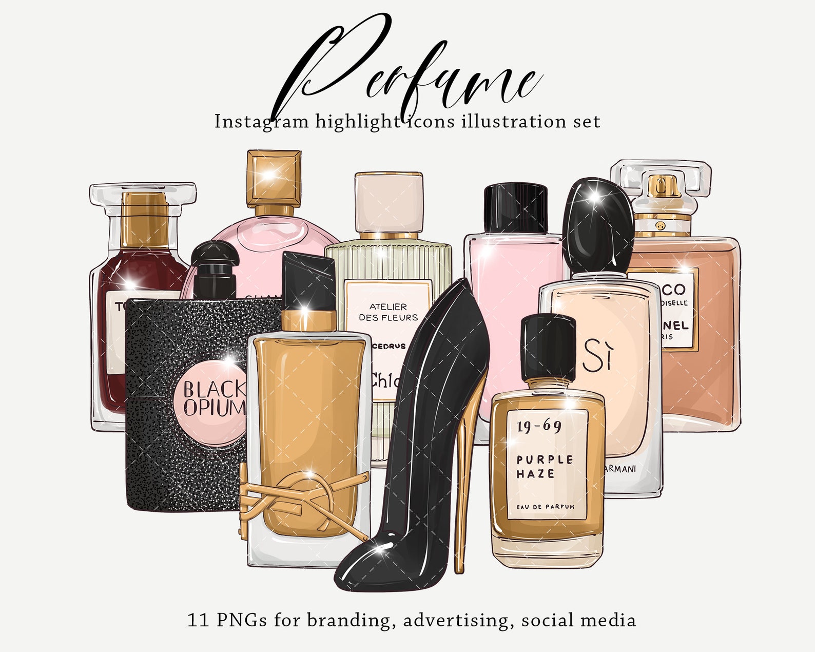 Perfume Clipart Perfume Bottle Cologne PNG Floral Fragrance ...