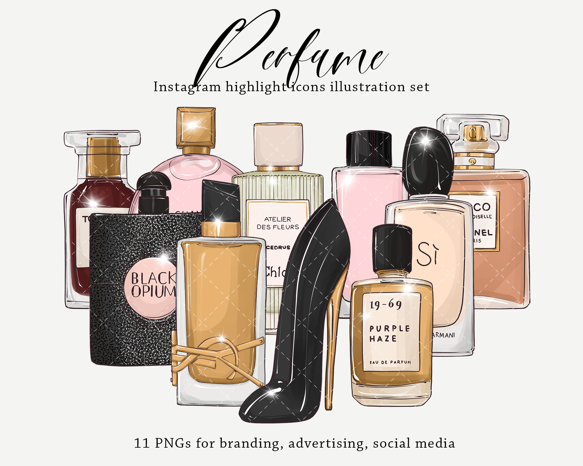 Perfume Clipart Perfume Bottle Cologne PNG Floral Fragrance ...