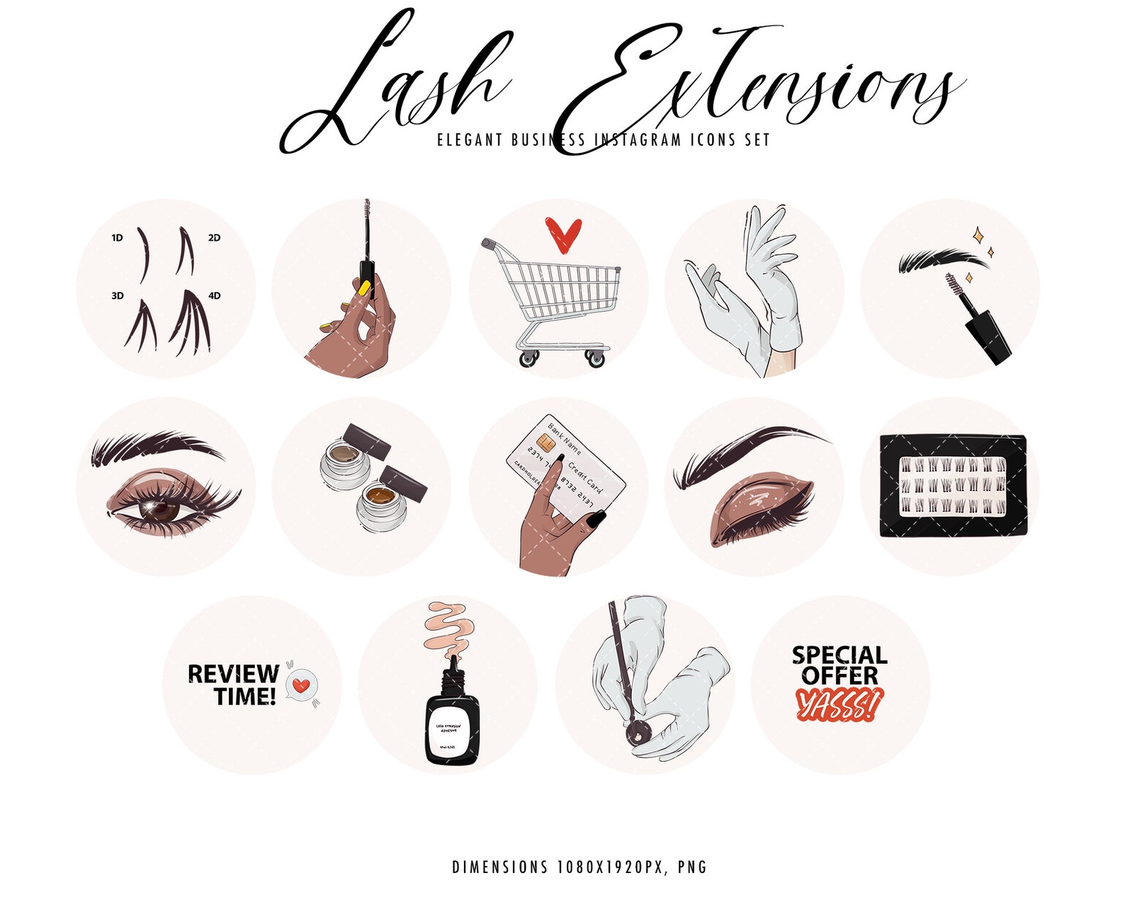 Lash Extensions Clipart Icons Set Eyelash Lift and Tint - Etsy