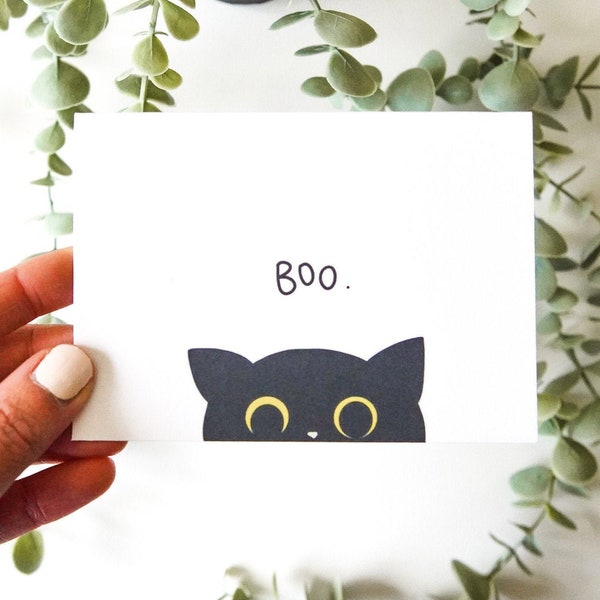 Cute Cat Card - Etsy