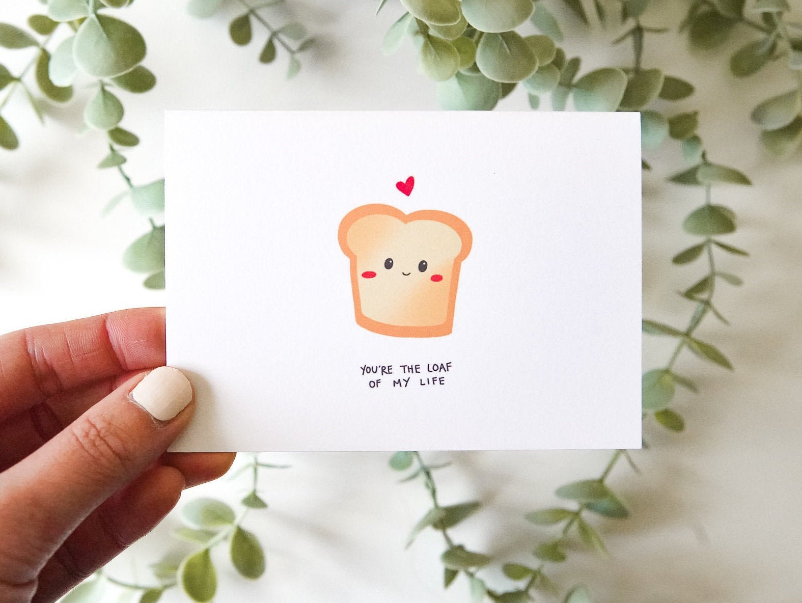 You're the Loaf of My Life Punny Valentine's Card - Etsy