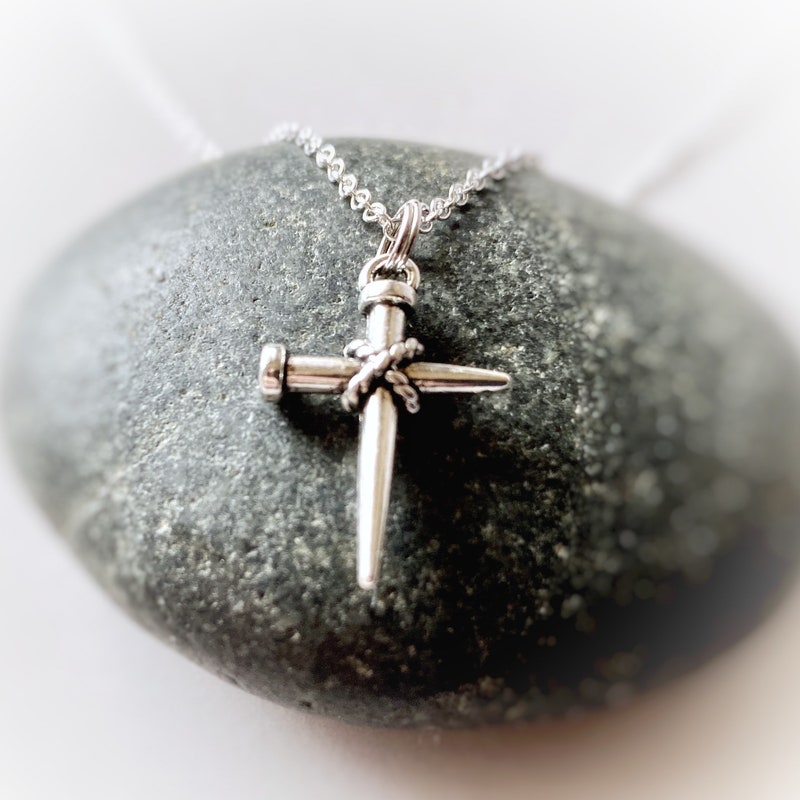 Nail Cross Necklace - Etsy