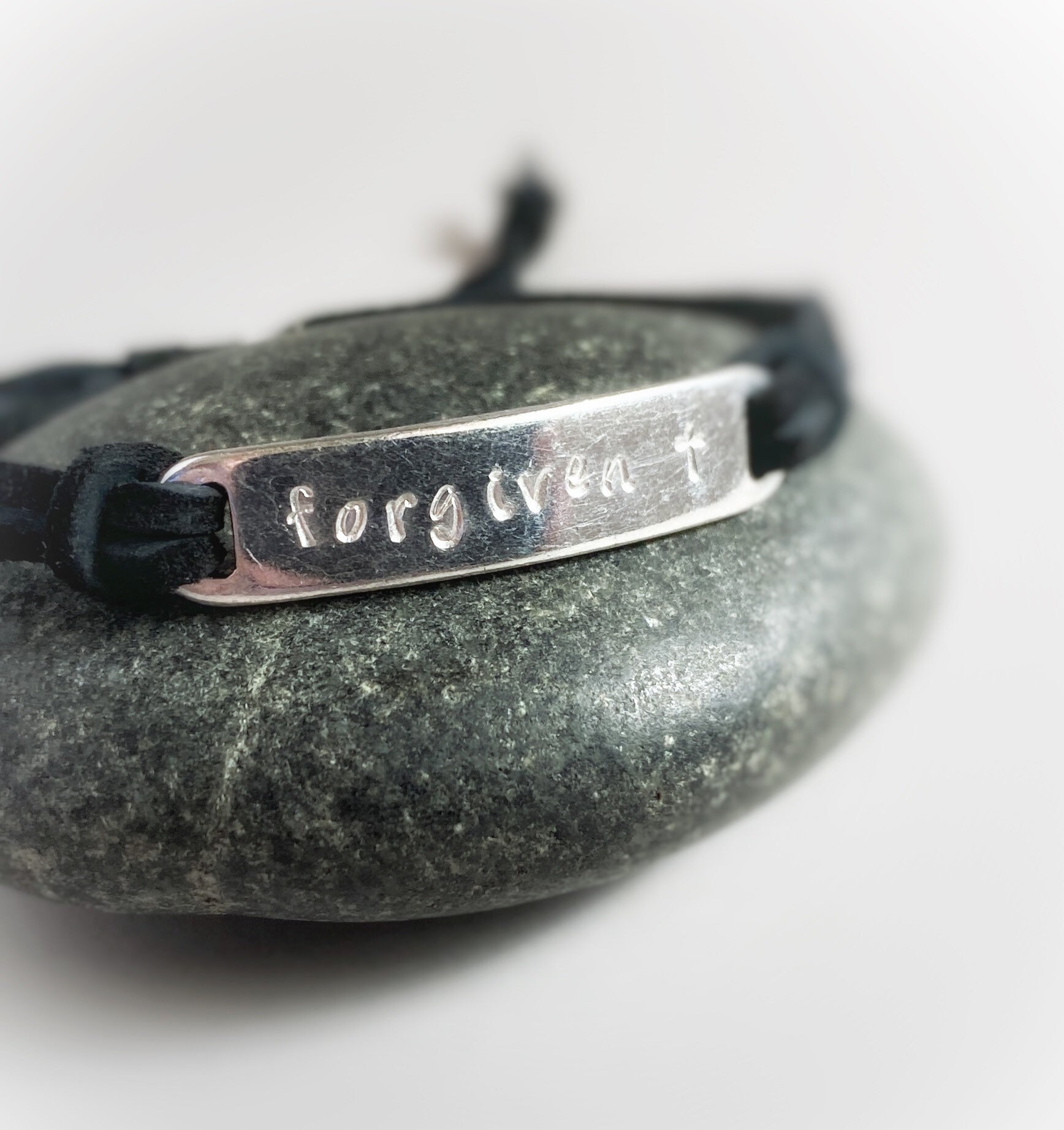 Forgiven Bracelet Hand Stamped Bracelet Christian Bracelet | Etsy