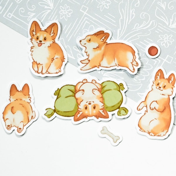 Corgi Stickers - Etsy