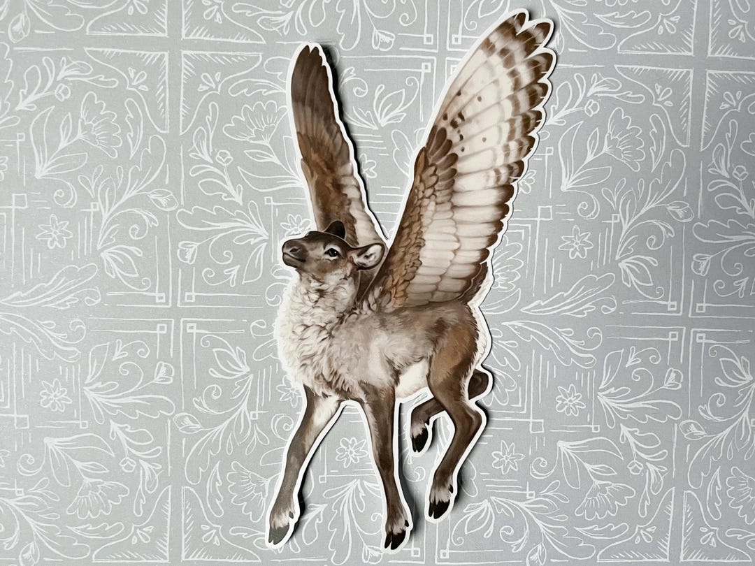 Reindeer Pegasus Calf • Winged Caribou • Baby Reindeer Fantasy Art ...
