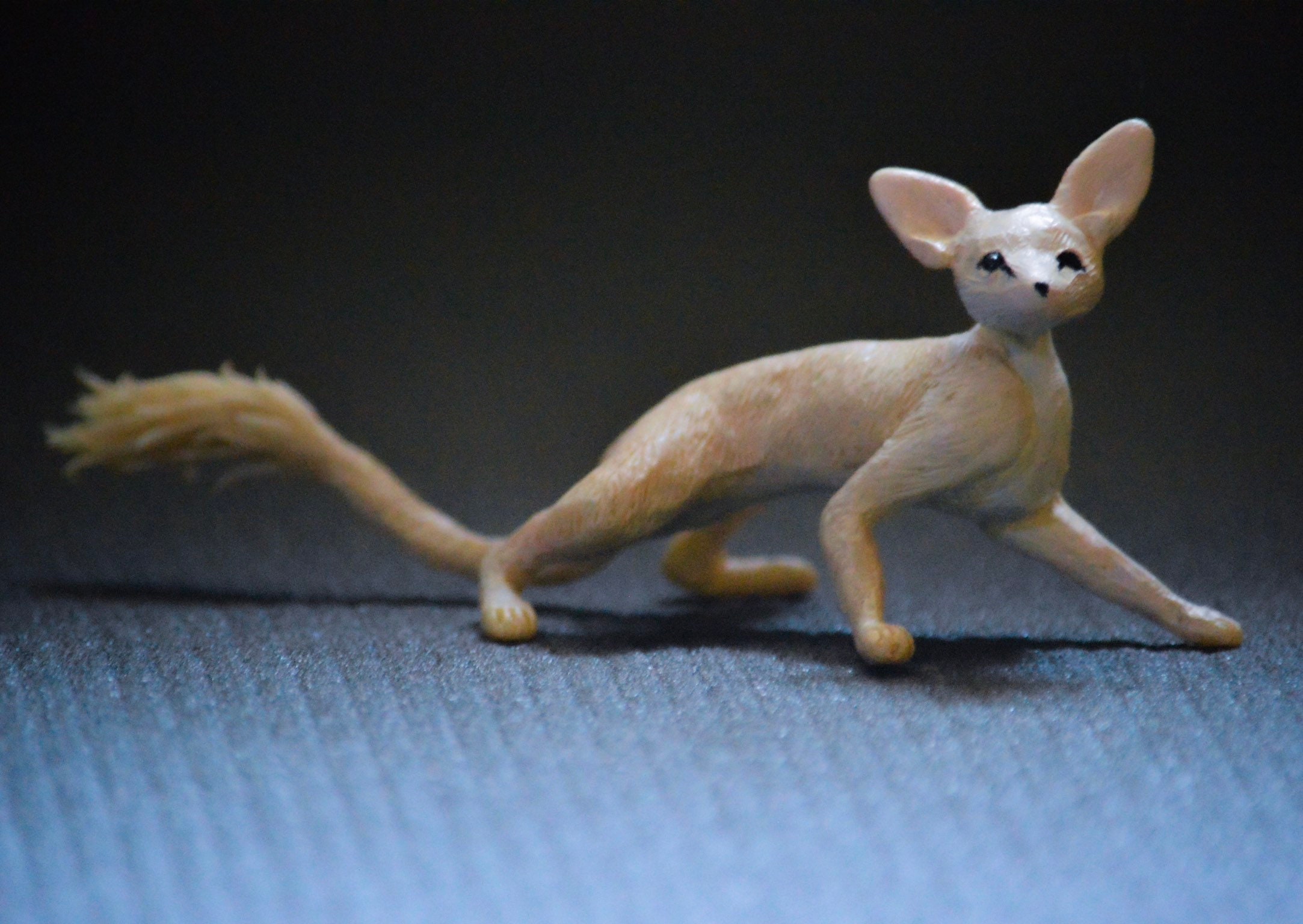 Fantasy Fennec Fox Clay Sculpture/statue /figurine OOAK - Etsy