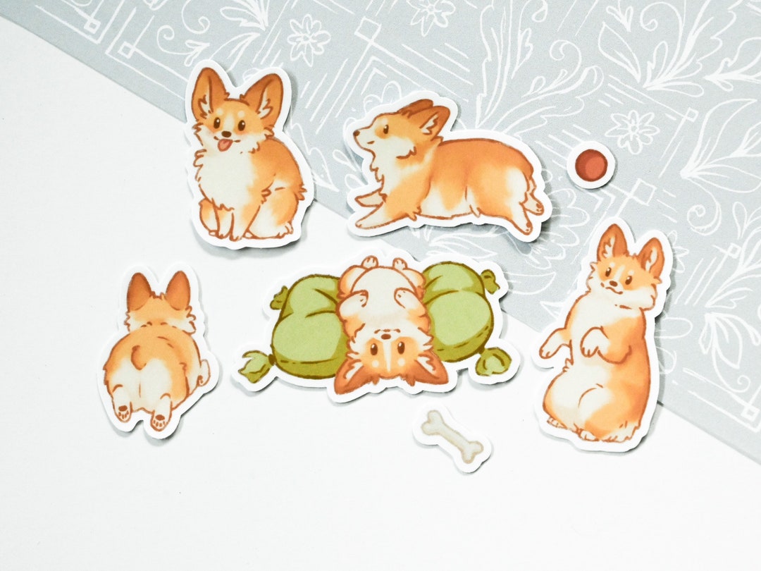 Corgi Sticker Pack | Cute Dog Planner Stickers | Journal Stickers ...