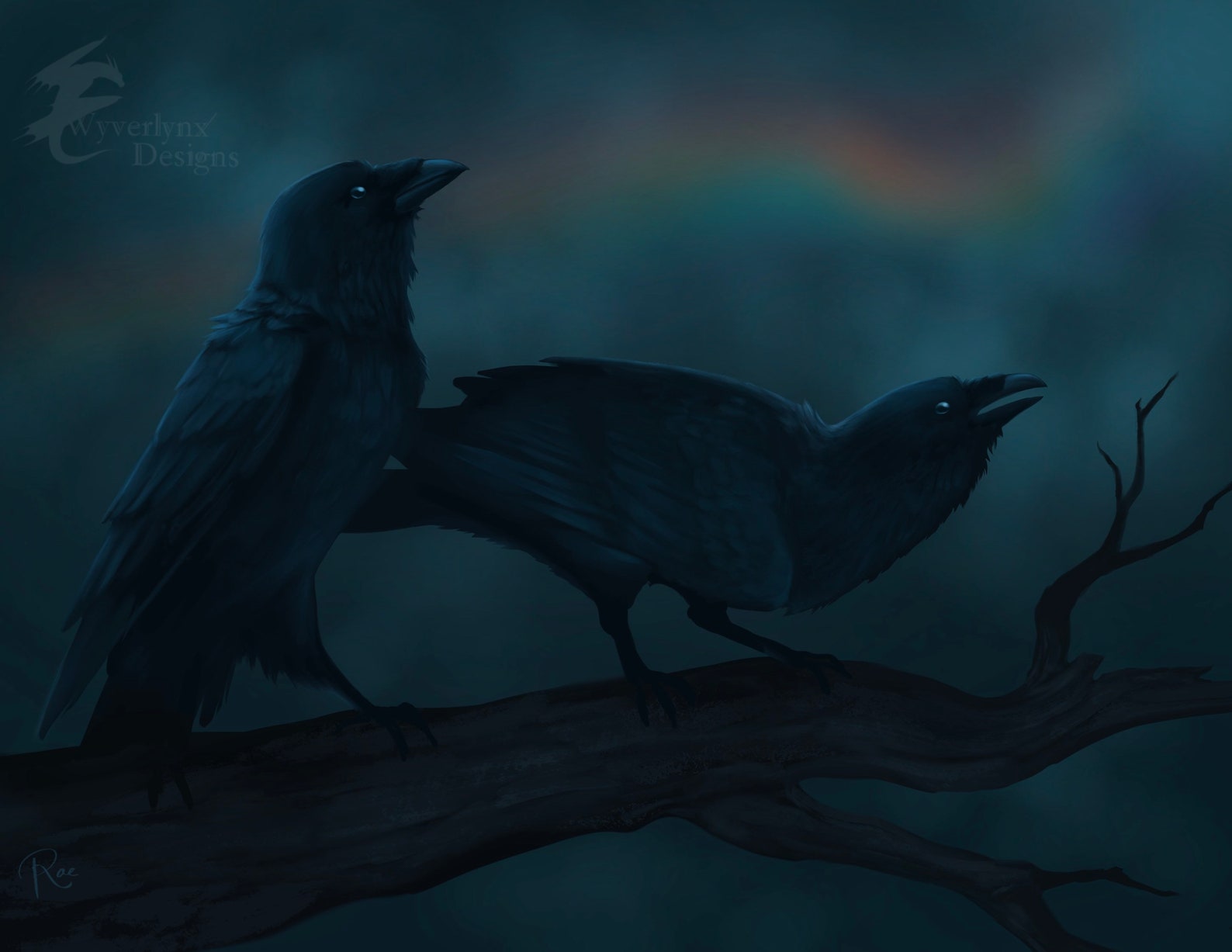 Huginn and Muninn Norse Mythology Ravens Giclée Art Print | Etsy