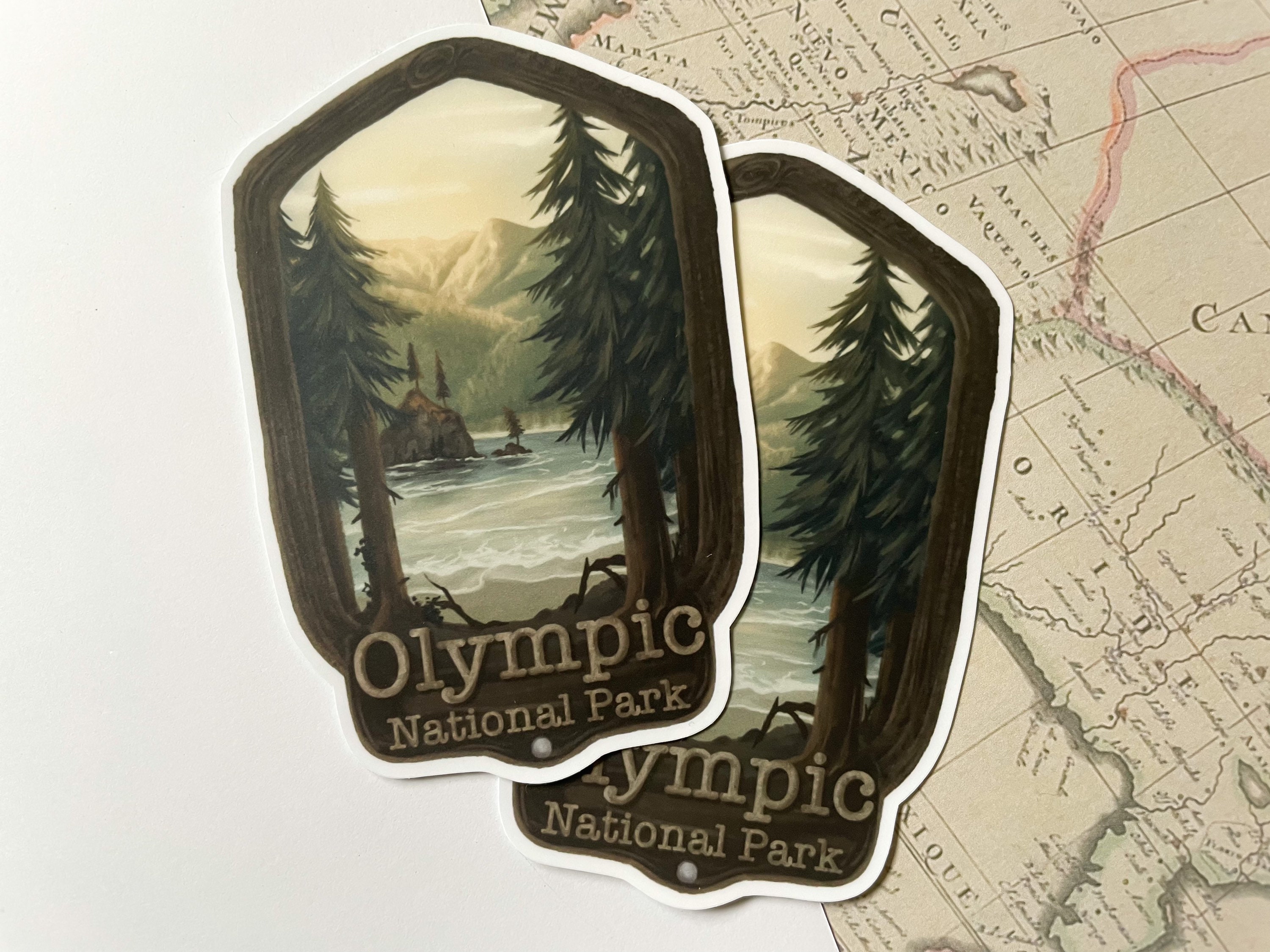 Olympic National Park Vinyl Sticker Waterproof National Park Sticker ...