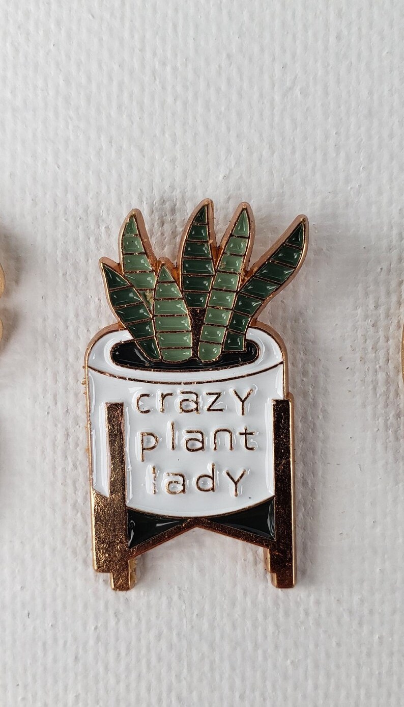 Enamel Plant Pins. Single or Bundle. - Etsy