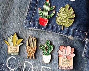 Plant Enamel Pins. Enamel Pins. Plant Gifts. - Etsy