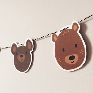 Printable Bear Banner - Bear Garland - Digital Download Banner - DIY ...
