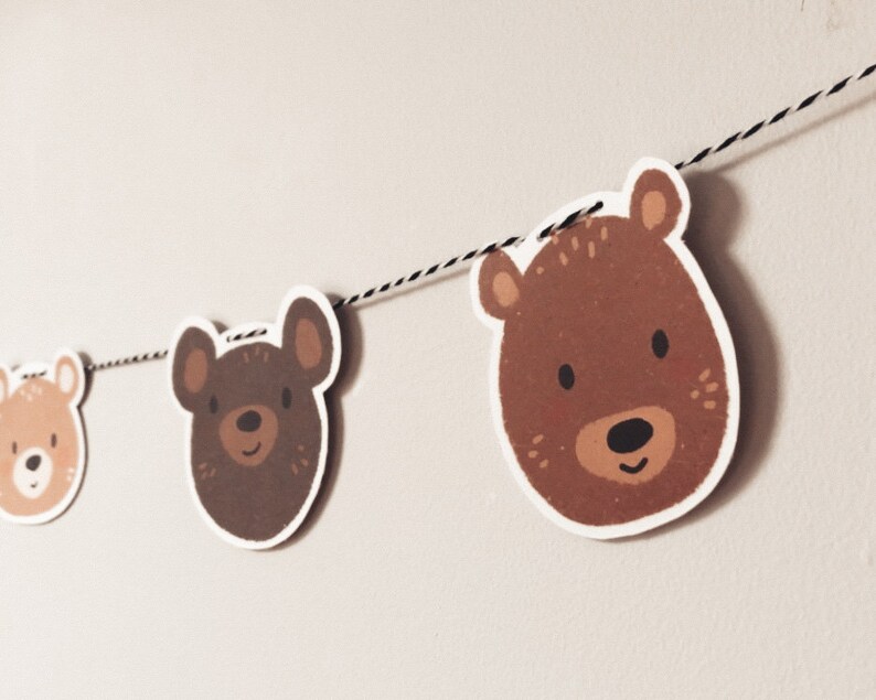 Printable Bear Banner Bear Garland Digital Download Banner | Etsy