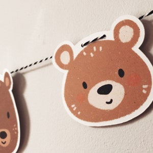 Printable Bear Banner - Bear Garland - Digital Download Banner - DIY ...