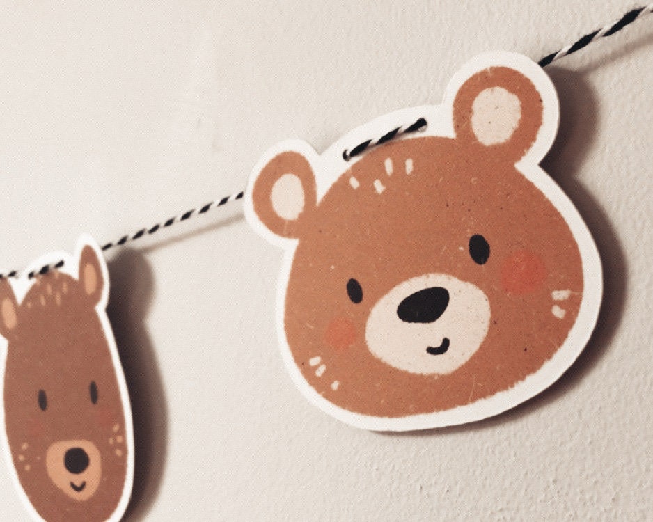 Printable Bear Banner Bear Garland Digital Download Banner | Etsy