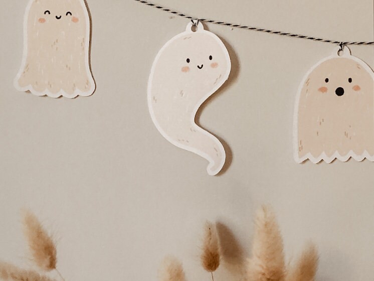 Printable Ghost Banner Ghost Garland Digital Download Banner DIY Banner ...