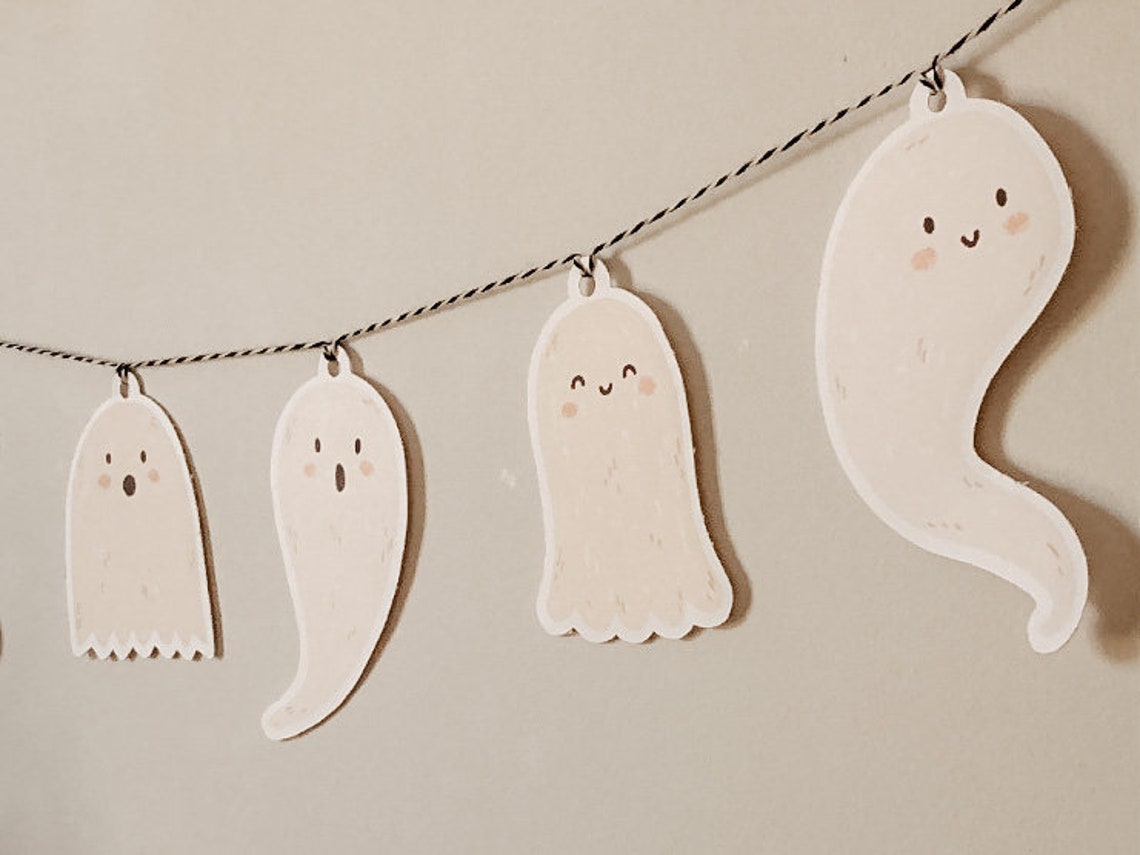 Printable Ghost Banner Ghost Garland Digital Download Banner DIY Banner ...