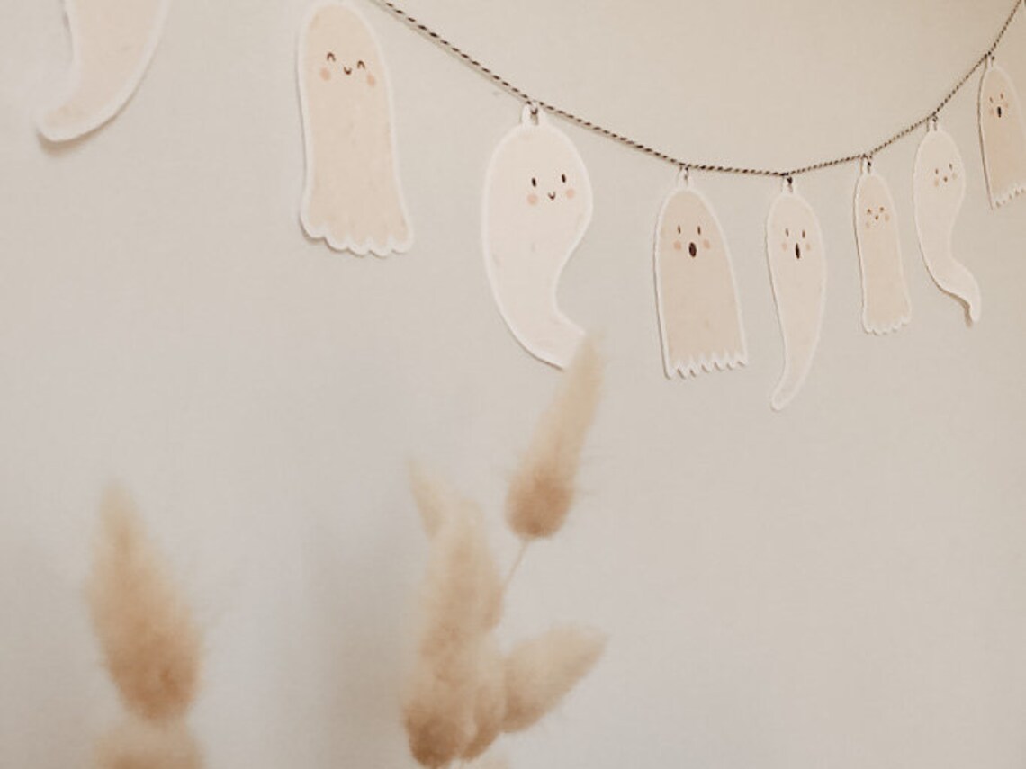 Printable Ghost Banner Ghost Garland Digital Download Banner DIY Banner ...
