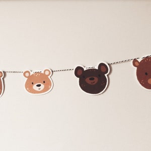 Printable Bear Banner - Bear Garland - Digital Download Banner - DIY ...