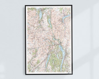 Framed Os Map | Etsy UK