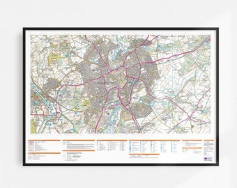 Framed Os Map | Etsy UK