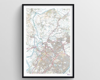 Framed Os Map | Etsy UK