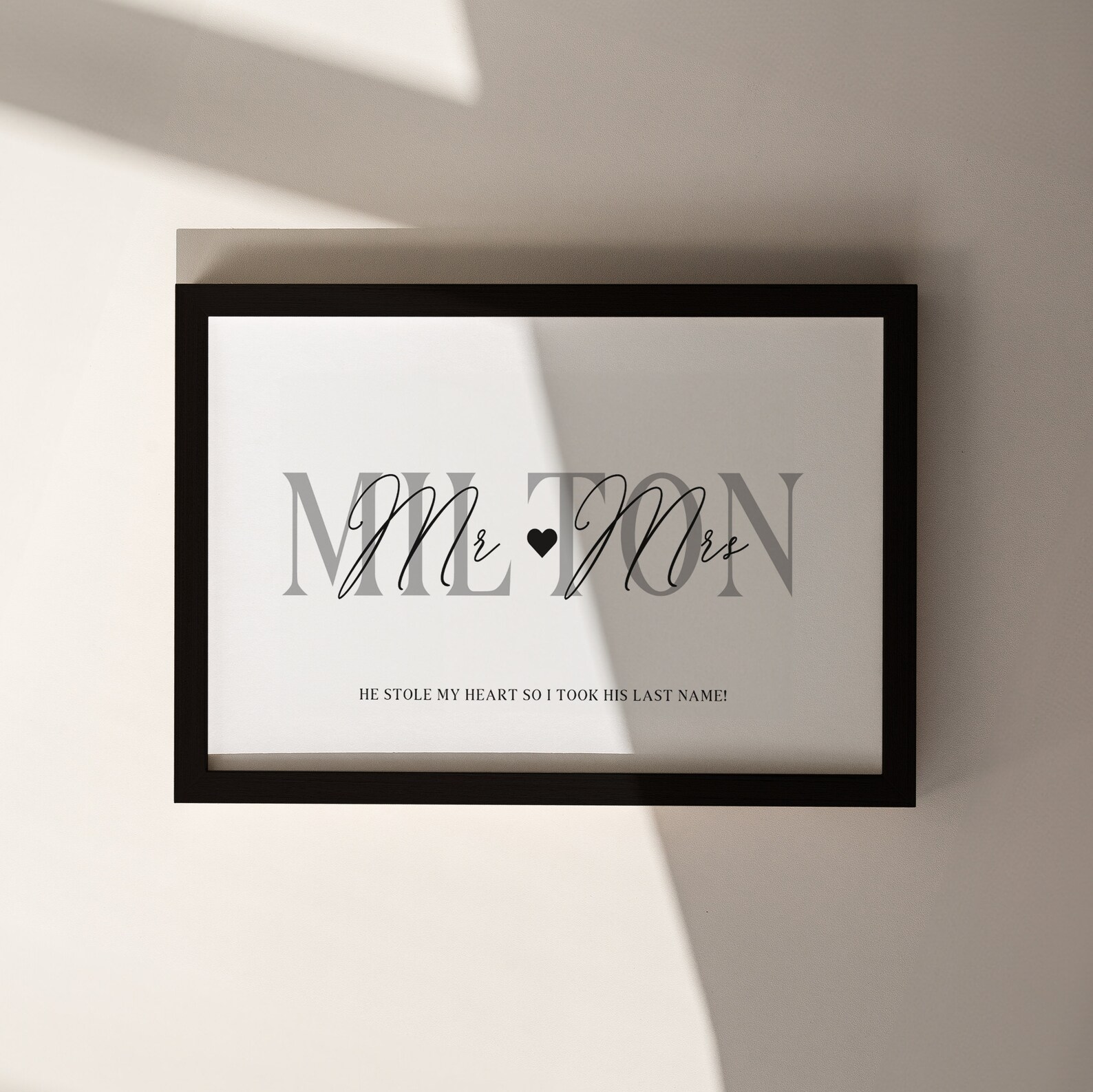Personalised Name Print | Couples Gifts | Gifts for Her | Wedding Gift ...