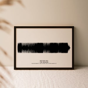 Custom Sound Wave - Sound Wave Print - Personalised Gift Music Song Art ...